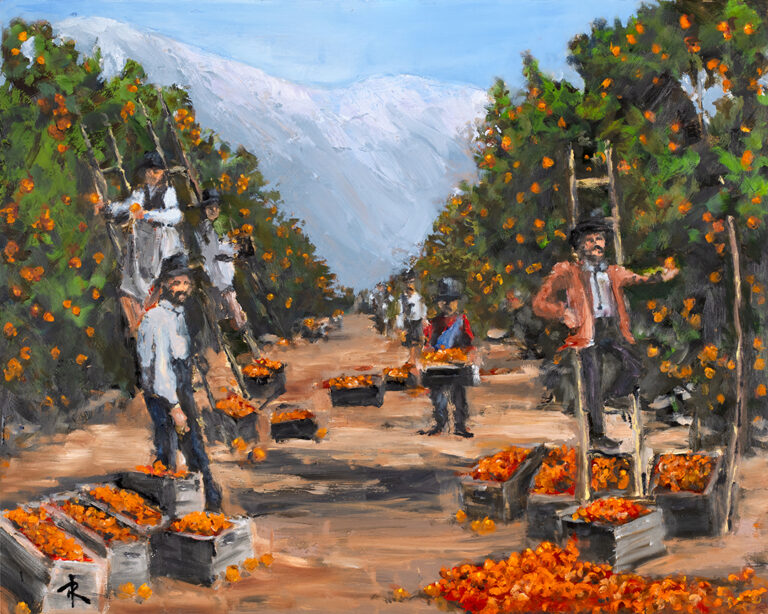 Orange Groves with Snow - RNDL.ART